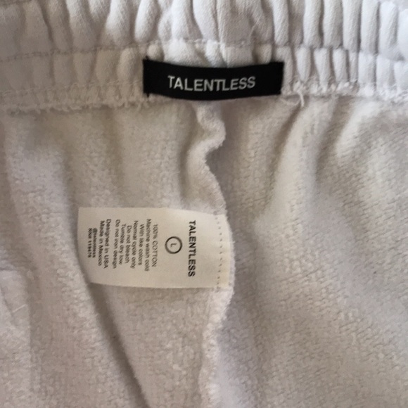 TALENTLESS | Pants | Brand New In Bag Talentless White Sweat Pants ...